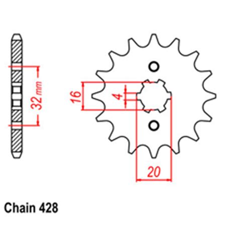 Front Sprocket Steel 15t 428p Link