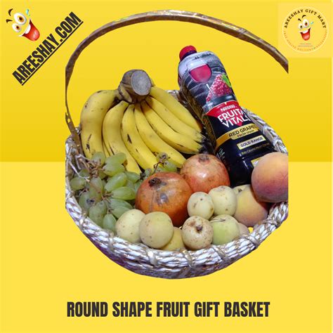 Round Shape Fruit T Basket Send Ts To Pakistan Same Day
