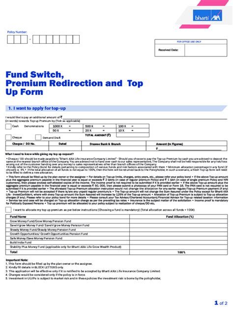 Fillable Online Switch And Premium Redirection Request Form Fax Email
