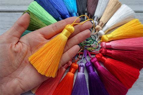 25 Colours 8cm Silk Mala Tassel High Quality Tassels With Etsy