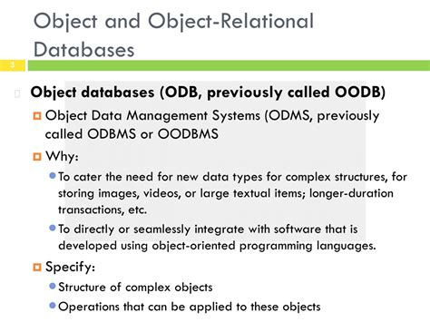 Ppt Object Oriented Databases Overview Powerpoint Presentation