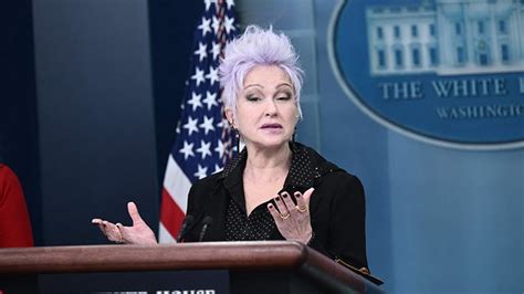 Cyndi Lauper Makes Surprise Appearance In White House Briefing Room
