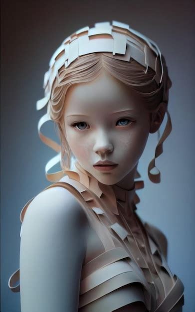 Premium Photo 3d Rendered Portrait Of Cute Young Dark Skin Eastern Girl Made Without Ai Not Ai