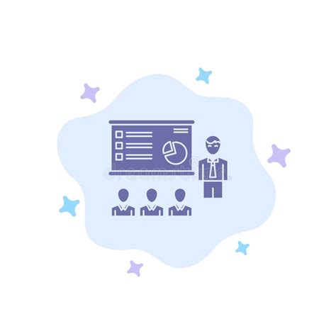Presentation Analytics Business Graph Marketing People Statistics Blue Icon On Abstract