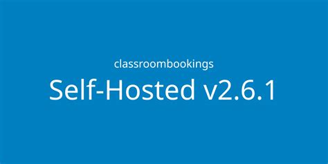 Self Hosted V261 Classroombookings