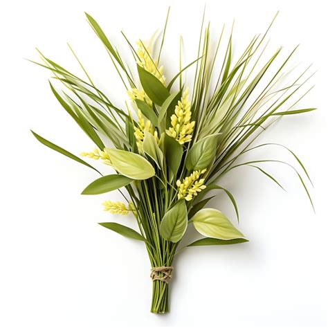 Premium Ai Image Bullseye Switchgrass Olive Green Small Tied Bouquet