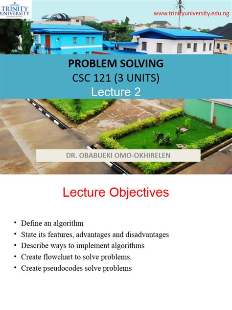 Csc 121 Problem Solving Lesson 3 Pdf Algorithms Programming