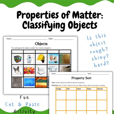 Property Sort Science Activity Classifying Objects By Physical Properties