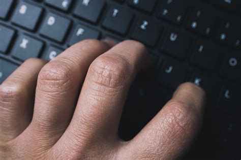 Male Hands Typing On Computer Keyboard Photo Motosha Free Stock Photos