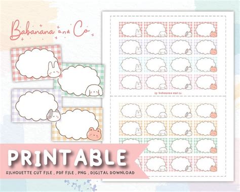 Memo Sheets Printable Digital Stickershand Drawn Etsy