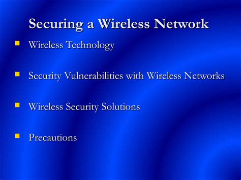 Securing Wireless Network Ppt