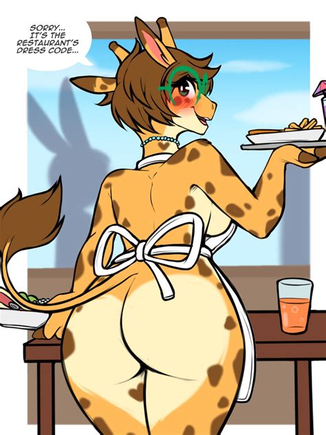 Rule 34 1girls Anthro Apron Ass Breasts Female Furry Giraffe Nude