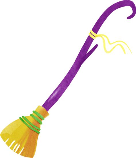 Escoba De Bruja Acuarela 11194264 Png