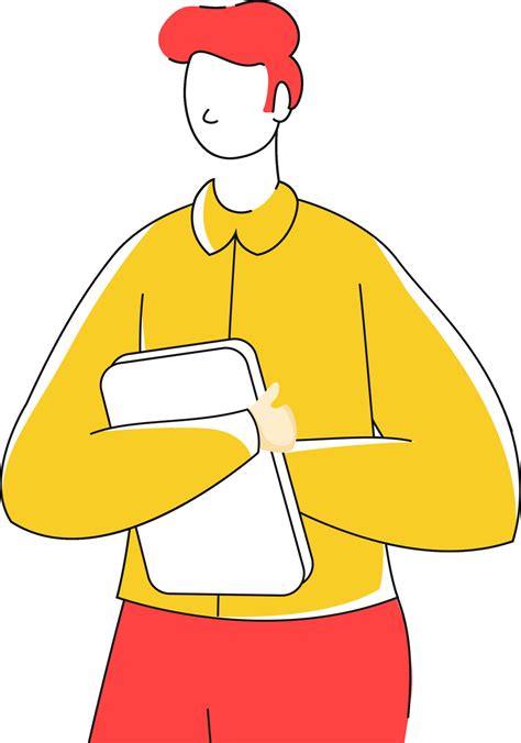 Flat Style Man Cartoon Character Holding File 27617363 Vector Art At