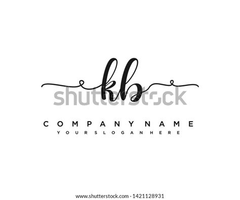 Initials Letter Kb Handwriting Logo Vector Stock Vector Royalty Free