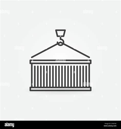 Shipping Container Vector Delivery Concept Minimal Thin Line Icon Or Symbol Stock Vector Image