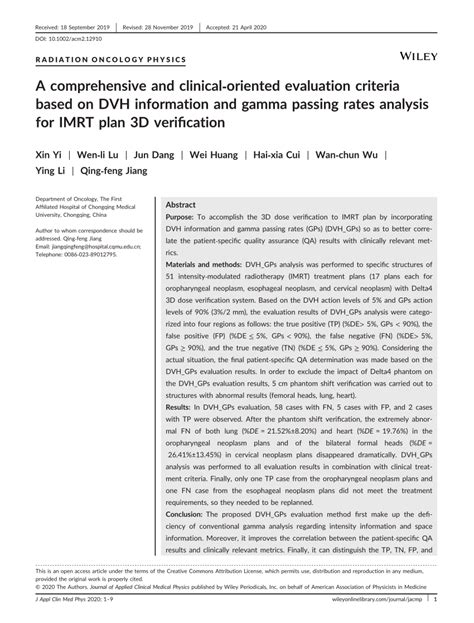 pdf a comprehensive and clinical‐oriented evaluation criteria based