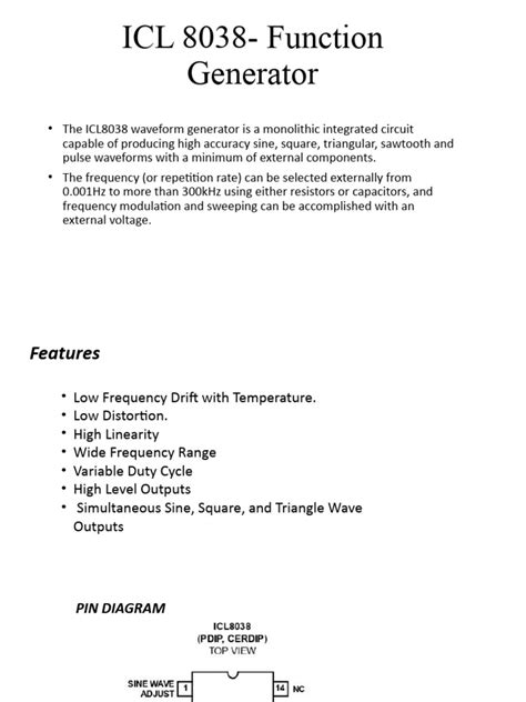Icl 8038 Function Generator Pdf
