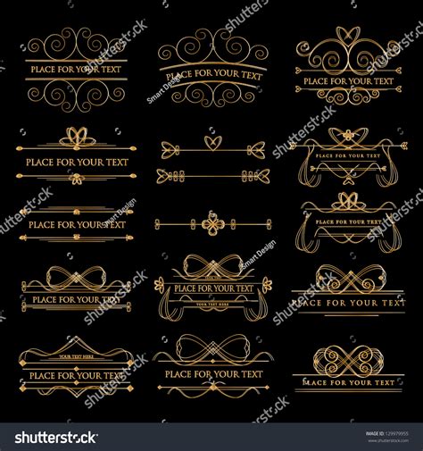 Set Design Elements Isolated On Background Stock Vector Royalty Free Shutterstock