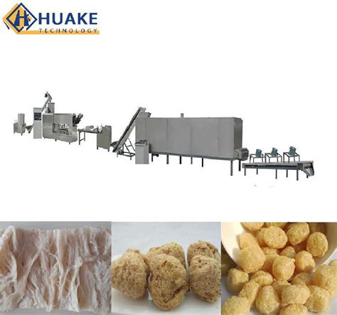 Textured Vegetarian Protein Tvp Soya Meat Making Machine Plant Extruded