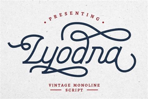 lyodra vintage monoline script font dafont free