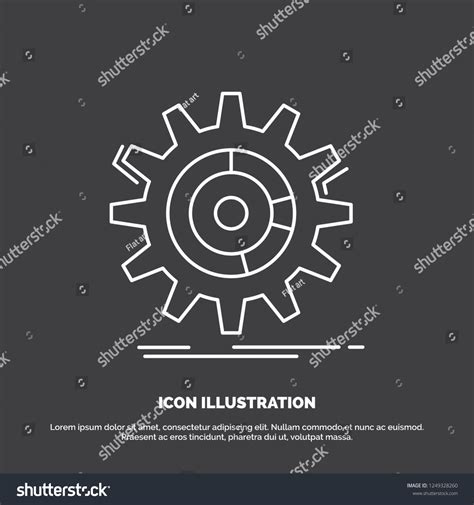 Setting Data Management Process Progress Icon Stock Vector Royalty
