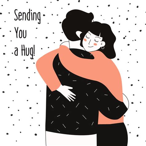 Sending You A Hug Hugging Couple Boomf