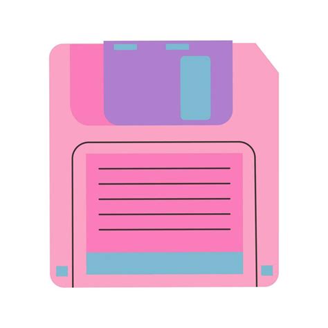 Retro Diskette Floppy Disk Icon Nostalgia For 90s 2000s Vintage Technology With Data