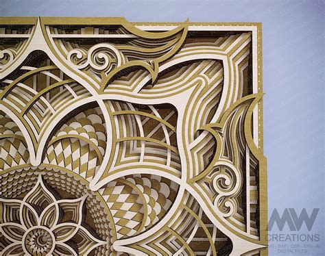 Multi Layer Mandala Svg Dxf Laser Cut Mandala Mandala Svg Etsy Australia