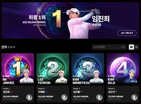 위믹스 챔피언십 Klpga 상위 24명 총 출전