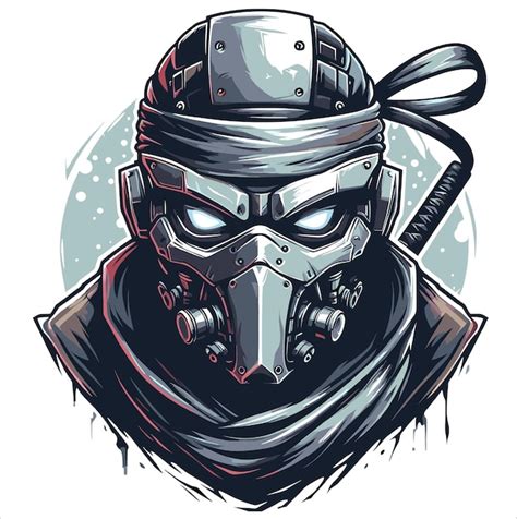 Premium Vector Ninja Mask Vector Art Illustration