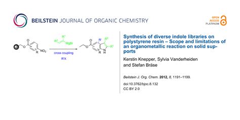 Bjoc Synthesis Of Diverse Indole Libraries On Polystyrene Resin Scope And Limitations Of An