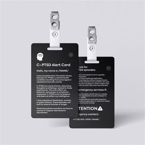 Personalized C Ptsd Alert Card Your Essential Companion In Emergencies