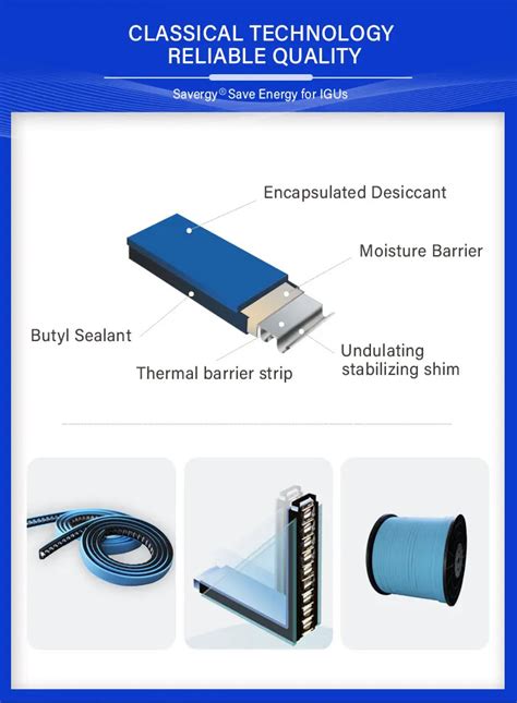 Savergy Warm Edge Spacer For Double Glazing Triple Glazing Insulating