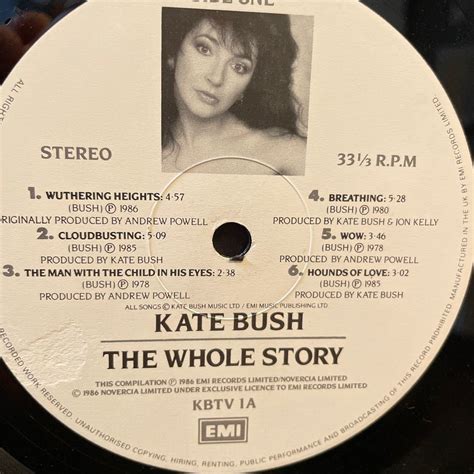 Yahoo オークション レア U K Org Kate Bush The Whole Story Kb