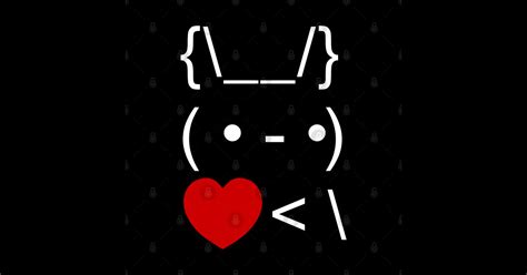 Ascii Text Art Bunny Rabbit Take Heart Back Dating Sticker Teepublic