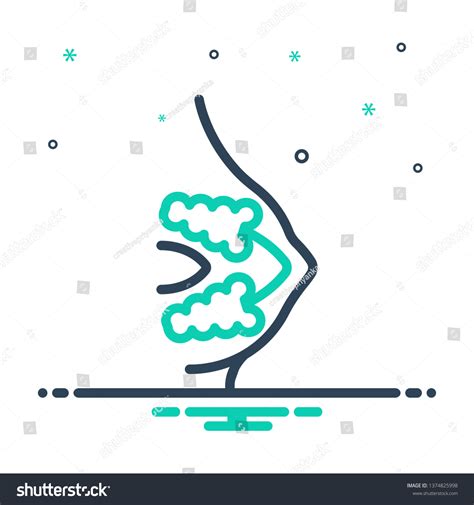 Colorful Icon Mammary Gland Stock Vector Royalty Free 1374825998