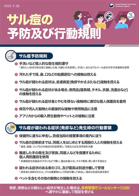 다국어 원숭이두창 예방 및 행동수칙 안내문대국민용 발생지역 방문자용 홍보지 홍보자료 알림·자료 질병관리청