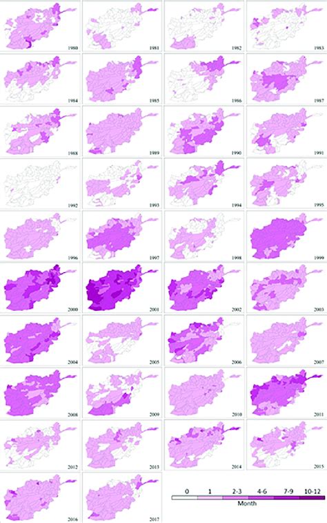 Spatial Distribution Of Mean Annual Maximum Drought Duration At