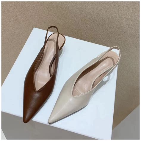 Aiertu Fashion Brand Sandals Mules Women Shallow Mouth Pointed Toe Sho