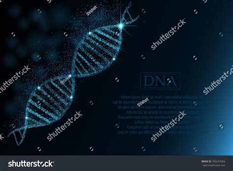 Dna Sequence Dna Code Structure With Glow Science Concept Background