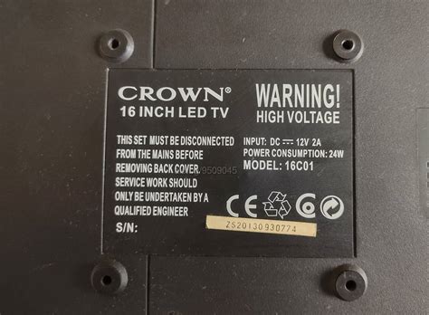 Tv Crown 16c01 на 12v и 220v цифров тунер ефирна телевизия Crown