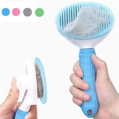 Rasqueadeira Autolimpante Escova Tira Pelos Pet Remove Pelo C Es Gatos Gato Cachorro Rcl