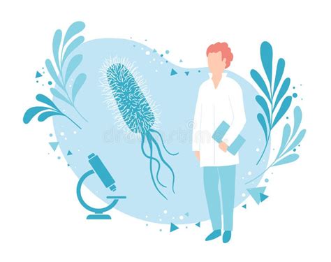 Bacteria Isolated Icon Symbol Of Microbiologist Or Bacteriology Stock