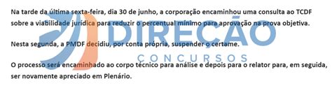 Concurso Pmdf Tcdf Esclarece Suspensão De Edital Veja Direção
