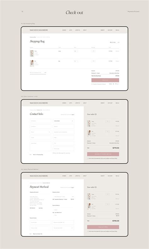 Nacked Cashmere E Store Redesign Concept On Behance