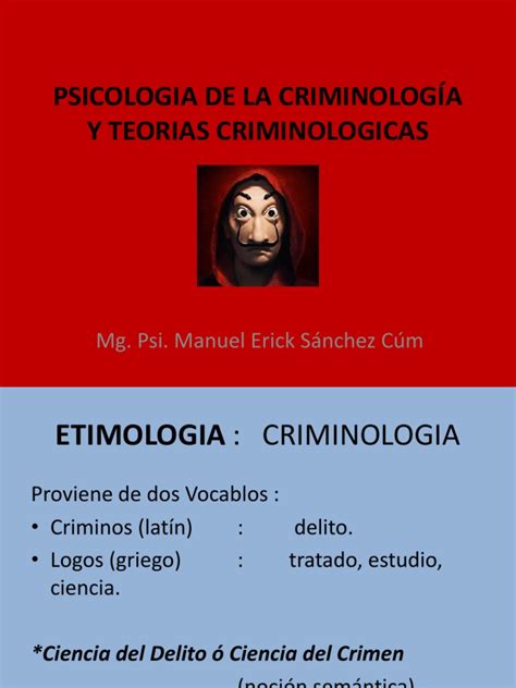 Psicologia De La Criminología Y Teorias Criminologicas Pdf