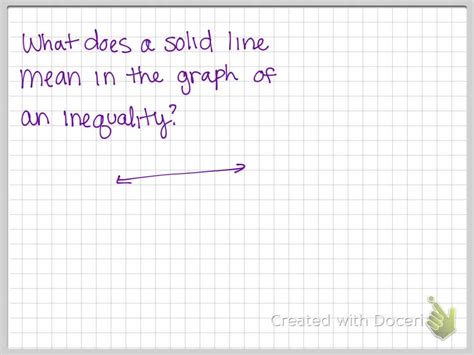 SOLVED What Does A Solid Line Mean In The Graph Of An Inequality