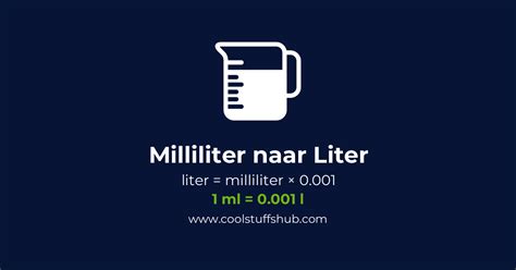 Milliliter Naar Liter Converteren Ml Naar L Conversie