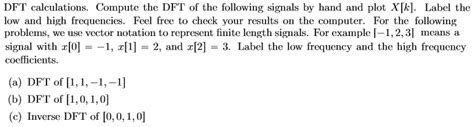 Solved DFT Calculations Compute The DFT Of The Following Chegg Com